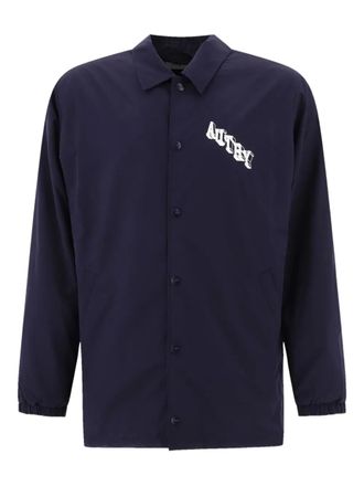 Autry veste boutonn&eacute;e &agrave; logo imprim&eacute; - Bleu