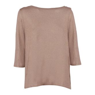 Majestic Filatures Rundhals-Strickware - - Knitwear - Damen - Braun - XL