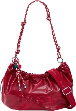 Desigual Femme, Sacs, Rouge, Taille: ONE Size Sac &agrave; main avec bandouli&egrave;re et poche int&eacute;rieure
