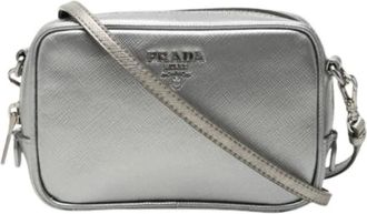 Prada Sac bandouli&egrave;re Saffiano Pre-owned - Femme - Pre-owned - Gris - Taille: ONE Size