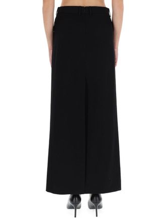 Balenciaga Tailored Viscose-Wool Skirt - Black