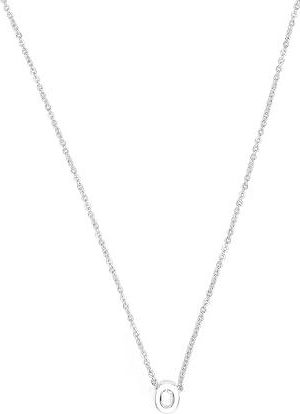 Luxenter Collier Alphabet finition argent - Lettre O, Mediano, M&eacute;tal, Sans pierre pr&eacute;cieuse