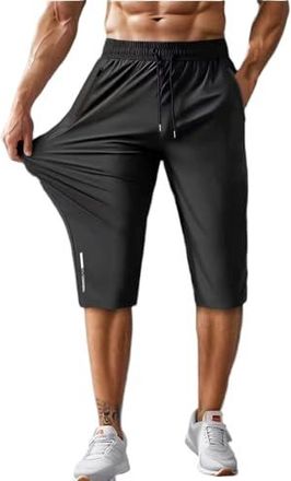 Generic JJDFW Short de sport pour homme Technologie &agrave; s&eacute;chage rapide Multi Sport Tennis Plage Gym Course Entra&icirc;nement Polyester Stretch, Noir, M