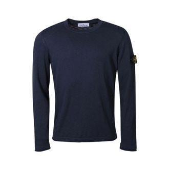 Stone Island Homme, Pulls, Bleu, Taille: XL Pull en maille &agrave; col rond