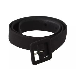 Dolce & Gabbana unisex, Accessoires, Noir, Taille: 65 CM Ceinture en Velours Noir avec Logo et Boucle
