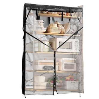 Generico Schrankregalabdeckungen f&uuml;r Speisekammer | Regalschutz mit Rei&szlig;verschluss | rutschsichere Aufbewahrungsregalabdeckung mit Rei&szlig;verschluss