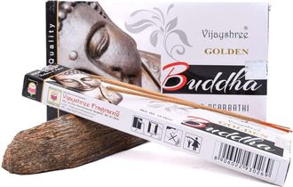 Anemone Anemone - Enecens Vijayshree Golden Premium - Nat&uuml;rliche und holzige St&auml;bchen - Packung mit 15g Dosen (Bouddha, 6 Schachteln)