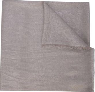 Brunello Cucinelli Femme, Accessoires, Beige, Taille: ONE Size &Eacute;charpe scintillante en cachemire et soie