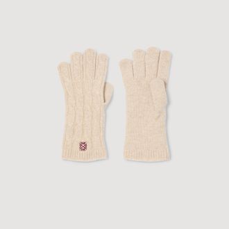 Sandro Zopfmuster-Strickhandschuhe