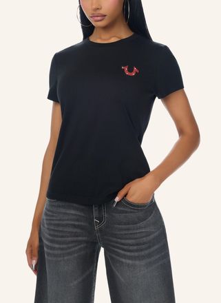 True Religion T-Shirt Crystal schwarz