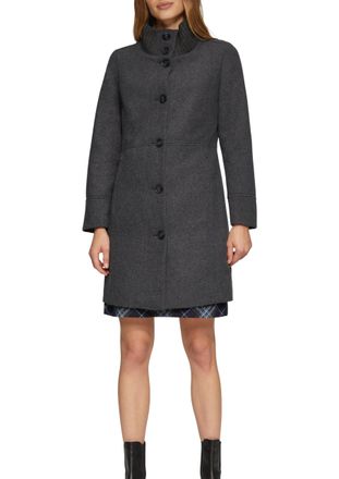 s.Oliver Twillmantel mit Strick-Stehkragen und Eingrifftaschen