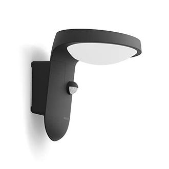 Philips Tyla Outdoor Wandleuchte (9 W), wetterfeste Au&szlig;enleuchte mit Bewegungssensor und warmwei&szlig;er LED Beleuchtung, anthrazit, Warmwei&szlig;
