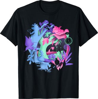 Disney Alice in Wonderland Neon Forest Silhouetten T-Shirt