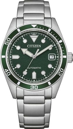 Citizen Automatik im Diver-Style, Edelstahl gr&uuml;n, 38.5mm Herrenuhr NJ0220-52X
