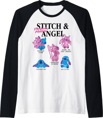 Disney Lilo & Stitch And Angel Perfect Match Valentine Raglan