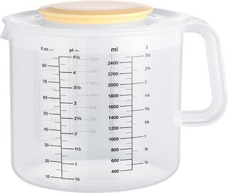 Generic Messung von Krugbechern - 2400 ml Mischschüsselkrug, spritzsicherer Skala -Behälter | Ergonomischer Griff Messbecher für Backsaftsalat -Eier -Mischung