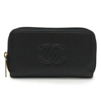 Chanel Portefeuille en cuir Pre-owned - Femme - Pre-owned - Noir - Taille: ONE Size