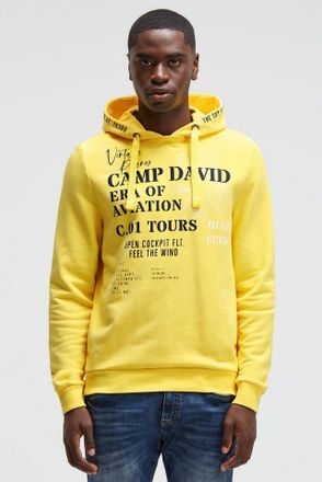 Camp David Kapuzensweatshirt mit Kontrastn&auml;hten