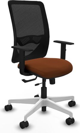 Piqueras y Crespo Stuhl aus Netzstoff Zulema mit 1D-Armen, h&ouml;henverstellbare Lendenwirbelst&uuml;tze, ausgestattet mit Syncro/Traslack und Schneideschaum, mit Rollen von 65 