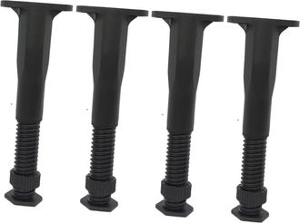 DOITOOL 4 Stück Höhenverstellbare Bettrahmenstützfüße Robuste Möbelbeine Verstellbar für Bett Schrank Tisch und Kommode Stabiler Möbelfuß Ersatz