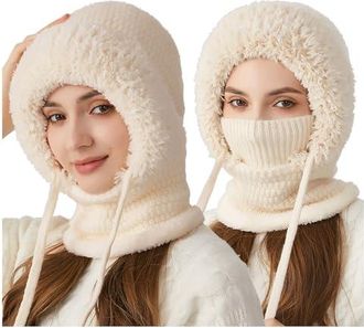 Generic Bonnet Femme Hiver Bonnet Femme Chapeau Femme Hiver Confortable Classique - Sport Hiver Anti-Froid pour Cyclistes, Tricot &Eacute;pais Respirant, Id&eacute;al Rando