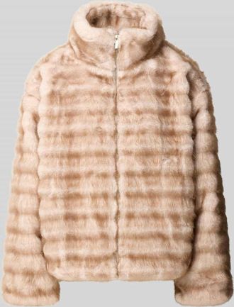 Zero Relaxed Fit Jacke aus Kunstfell mit Stehkragen