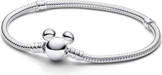 Pandora Pandora Bracelet Disney maille serpent fermoir Mickey en argent sterling, 16