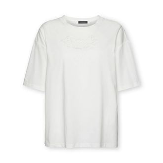 Elena Miro Baumwoll-T-Shirt mit Stickerei - - Tops - Damen - Wei&szlig; - 2XL