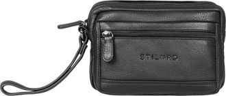 STILORD Herren-Handgelenktasche aus Echtleder schwarz - Vintage M&auml;nner-Handtasche - Retro Ledertasche - Leder-Herren-Organizer Pax