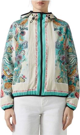 Just Cavalli Femme, Vestes, Multicolore, Taille: 38 FR Giacchetto reversibile cappuccio