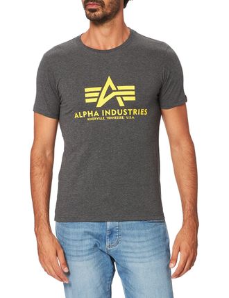 Alpha Industries Alpha Industries Basic T-Shirt T-Shirt f&uuml;r Herren Charcoal Heather