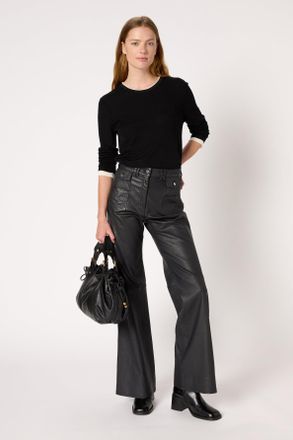 Gerard Darel T-shirt trompe-loeil en laine fine - HANAE - Noir