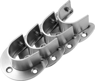 BESPORTBLE 4st&uuml;cke Edelstahl-kleiderstangenhalterung U-f&ouml;rmig Flanschhalter f&uuml;r Gardinenstangen Einfach zu Montieren und Demontieren Robust und Langlebig f&uuml;r Bad