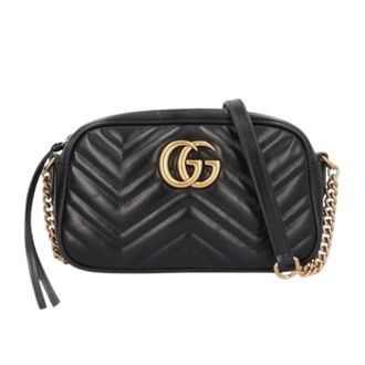Gucci Sac bandouli&egrave;re GG Marmont Pre-owned - Femme - Pre-owned - Noir - Taille: ONE Size