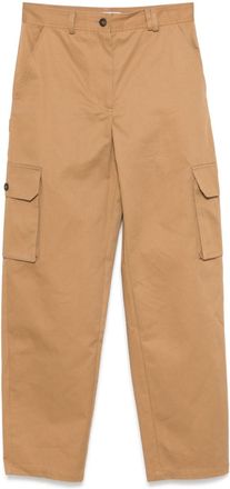 Maison Kitsuné pantalon chino à logo brodé - Marron