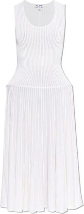 Alaia Femme, Robes, Blanc, Taille: 38 FR Robe Midi Pliss&eacute;e