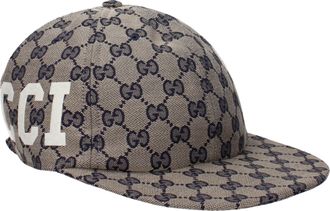 Gucci Femmes Chapeau Polyester Beige/Bleu