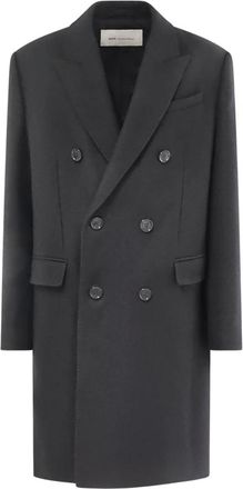Ami Doppelreihiger Wollmantel - - Coats - Herren - Schwarzk - XL