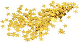 NUOBESTY 2000 St&uuml;ck Pentagramm Konfetti Goldfarben Kleine Dekorative Tischdeko f&uuml;r Party Geburtstag Hochzeit Glitzernde Streudeko f&uuml;r Festliche Anl&auml;sse und Fei