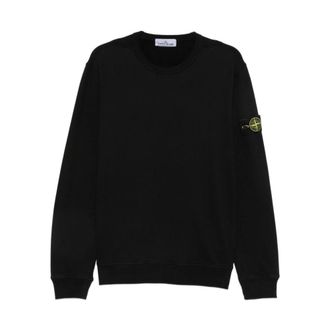 Stone Island Homme, Sweatshirts et sweats &agrave; capuche, Noir, Taille: 2XL SweaT-shirt col rond avec &eacute;cusson Compas