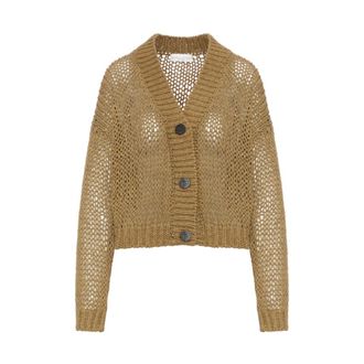 Roberto Collina Femme, Pulls, Vert, Taille: 40 FR Boxy Cardigan