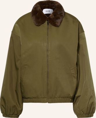 Eleh Eleh Blouson Mit Kunstfell gruen
