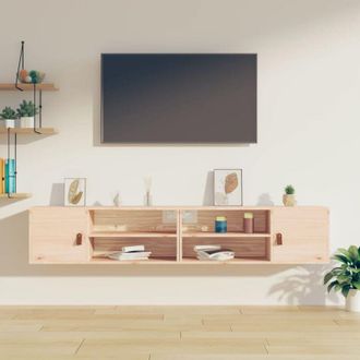 vidaXL Vidaxl - Armoires murales 2 pcs 80x30x30 cm Bois de pin massif
