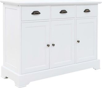 vidaXL Vidaxl - Buffet avec 3 portes mdf et Bois de pin 105 x 35 x 77,5 cm