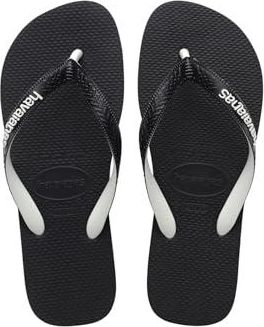 Havaianas Unisex Brasil Logo (Mini Me), Black/Black, 9