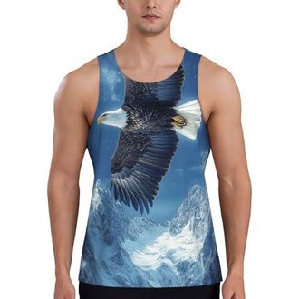 Generic D&eacute;bardeur respirant &agrave; s&eacute;chage rapide sans manches pour homme pour entra&icirc;nement &agrave; la plage S &agrave; 4XL, Pygargue &agrave; t&ecirc;te blanche 12, 3XL