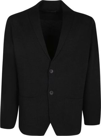 Dell'Oglio Homme, Vestes, Noir, Taille: L Cardigan &agrave; col ch&acirc;le