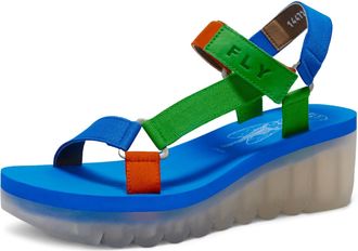 FLY London Fly London Damen YEFA726FLY Sandal, Pistachio/Multicolor/AZURRE, 41 EU