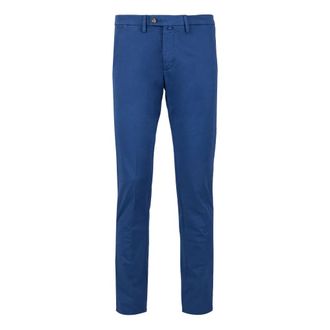 Gallo Gallo, Homme, Pantalons, Bleu, Taille: M Pantalon long en coton bleu uni pour hommes