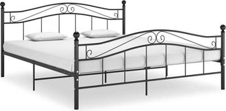 vidaXL Cadre de lit Noir M&eacute;tal 180x200 cm Vidaxl